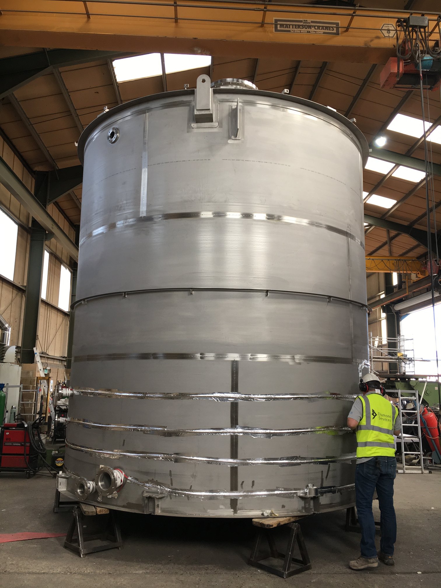 Industrial Trace Heating addition for fabricated tanks | Diamond Controls